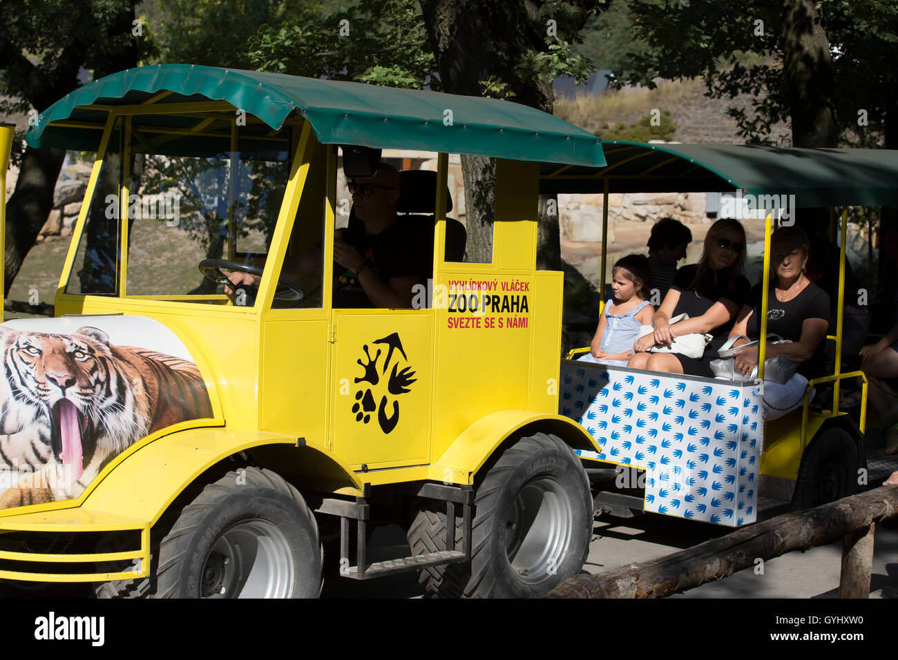 Land train in Prague Zoo Czech Republic which is the fourth largest in ...
