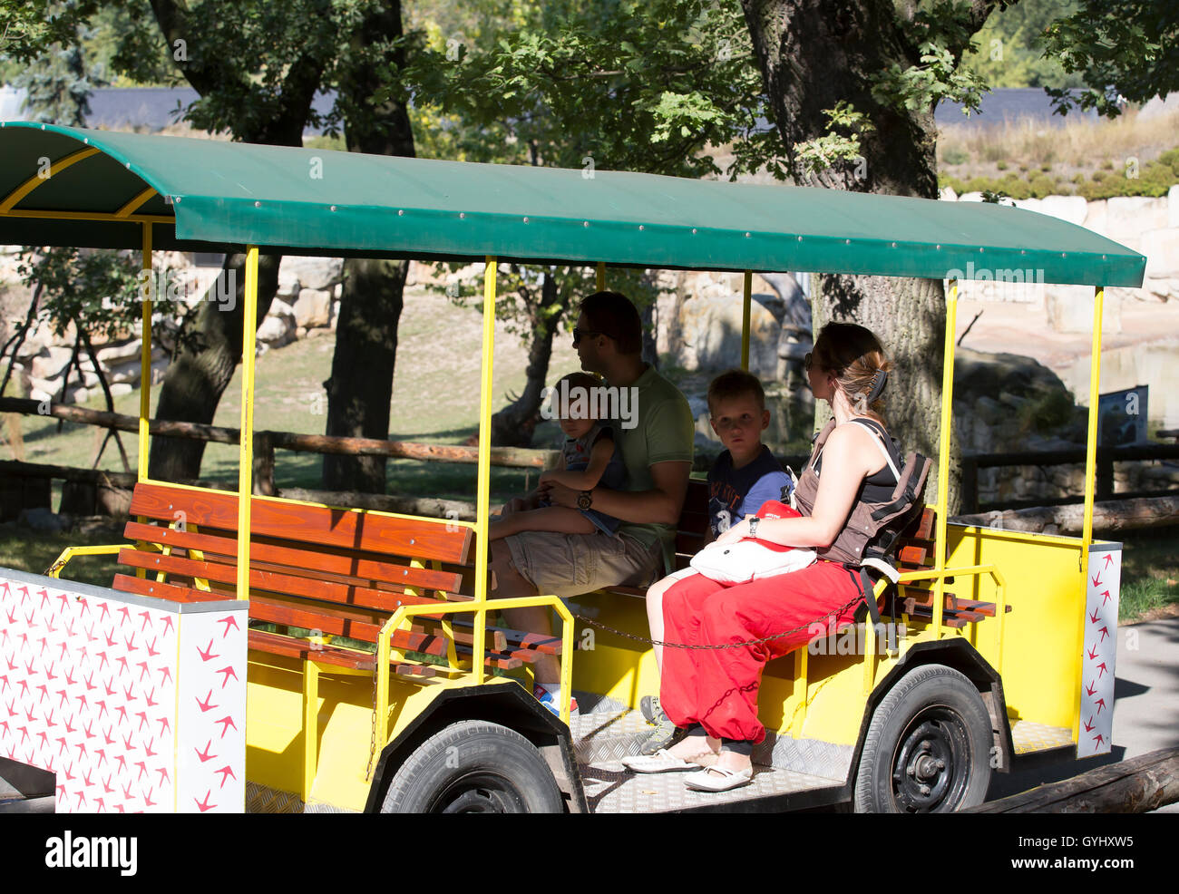 Land train in Prague Zoo Czech Republic which is the fourth largest in ...