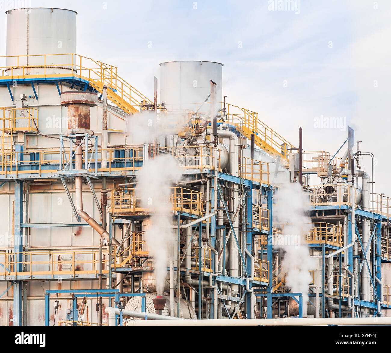 Smokestacks at a factory hi-res stock photography and images - Alamy