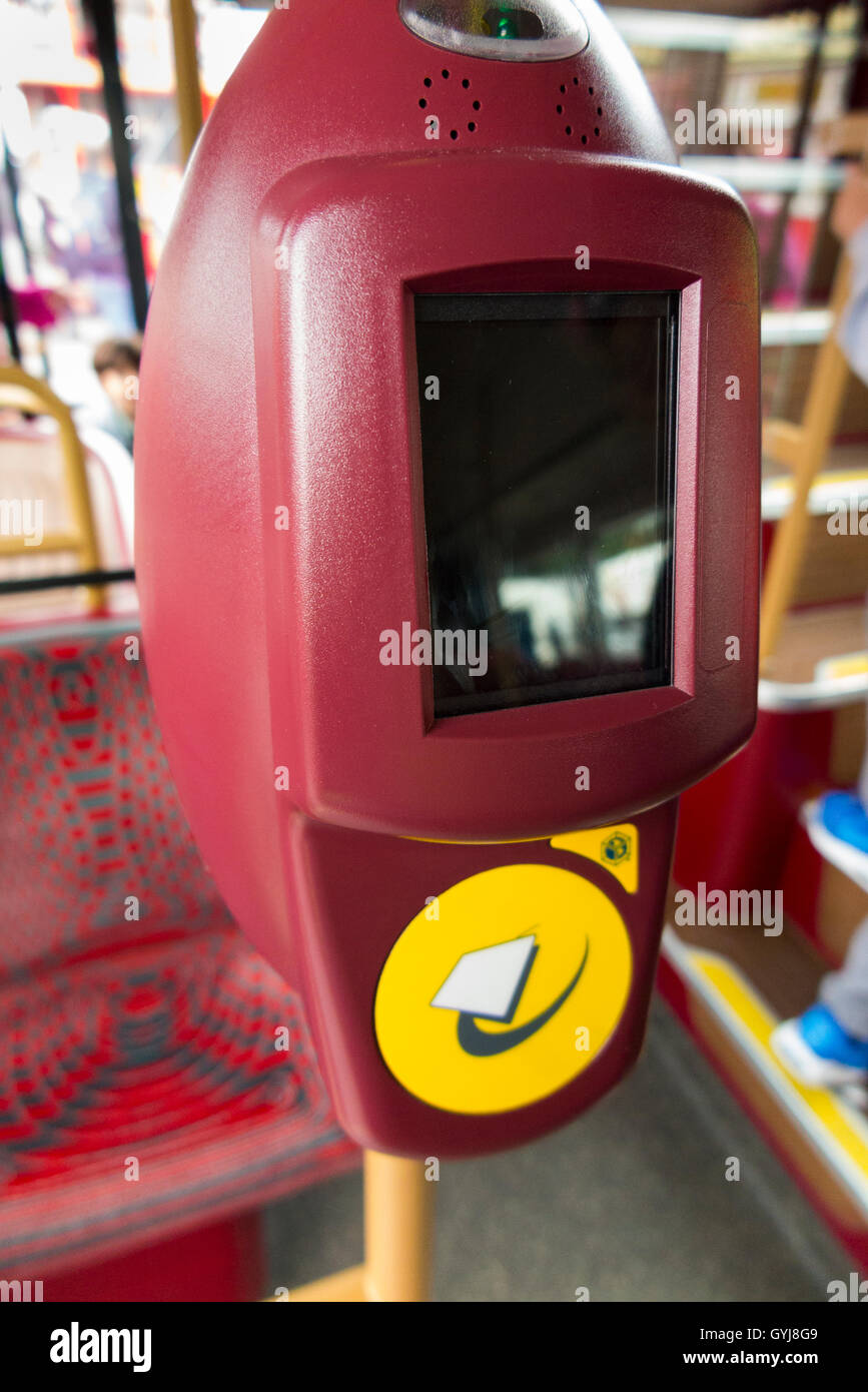Oyster Card ticket reader / validator / validators on new Routemaster ...