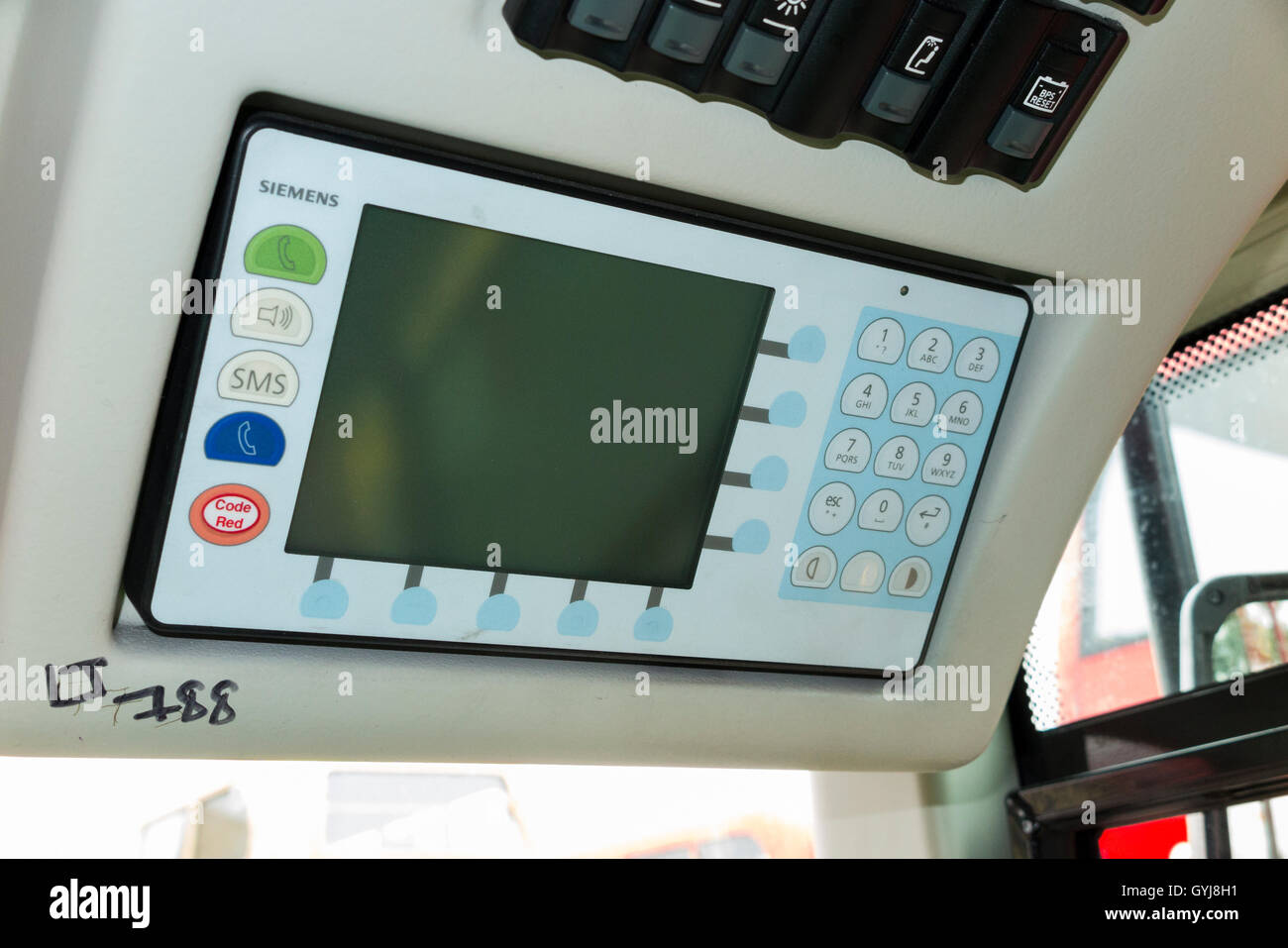 Siemens panel in new Routemaster buses cab bus driver communication ...