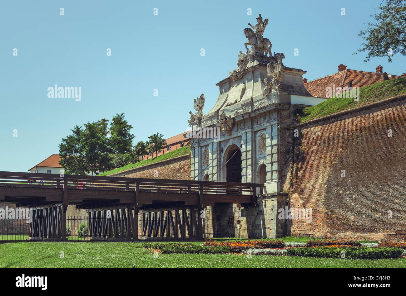 Third gate of Alba Carolina Citadel, the largest gate of the seven ...