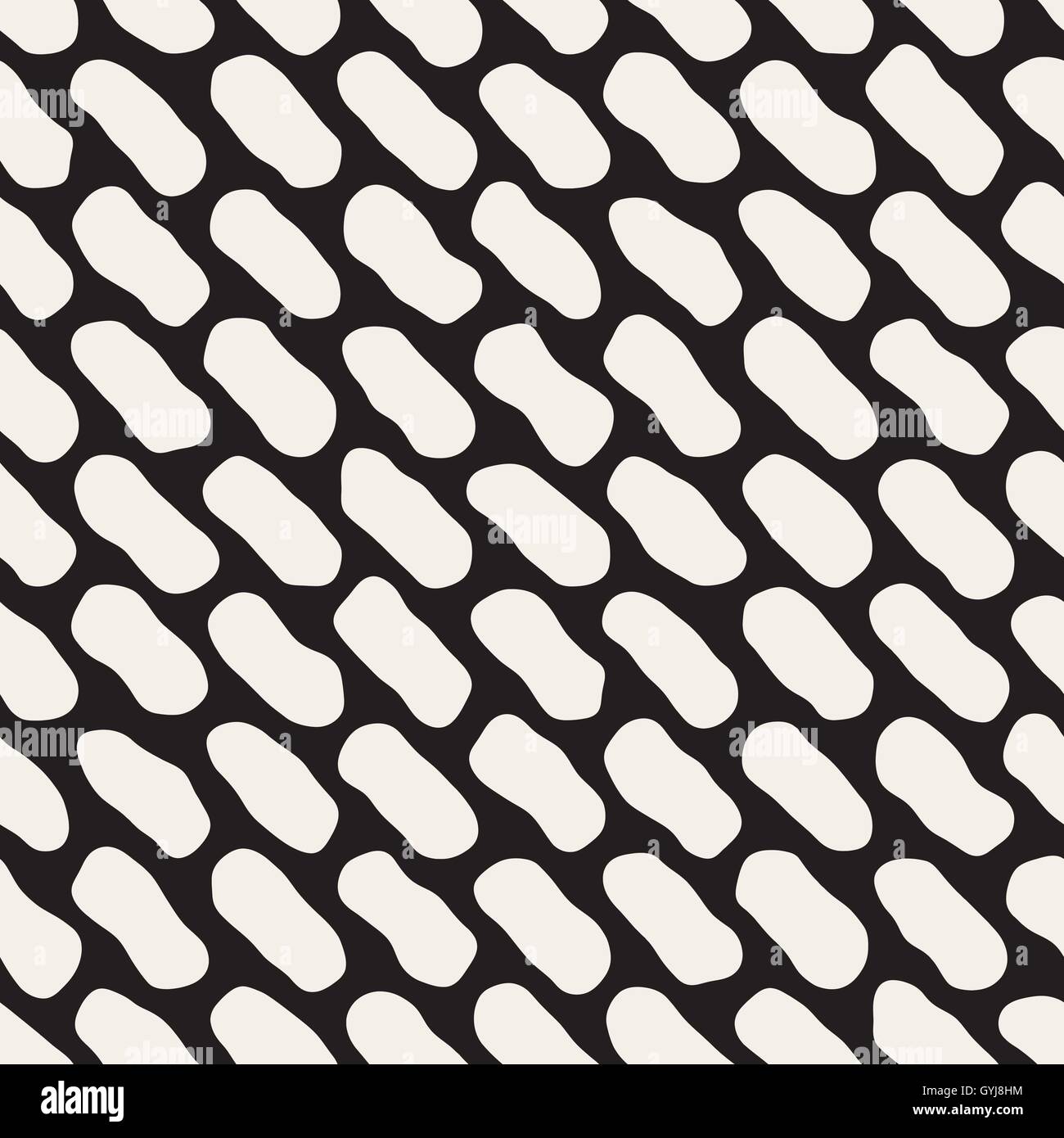 Vector Seamless Black And White Jumble Lines Pattern Stock Vector Image ...