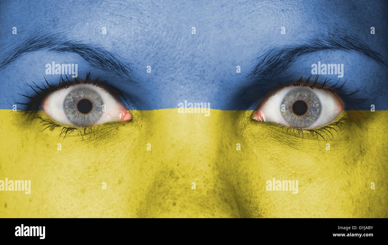Close up of eyes with flag Stock Photo - Alamy
