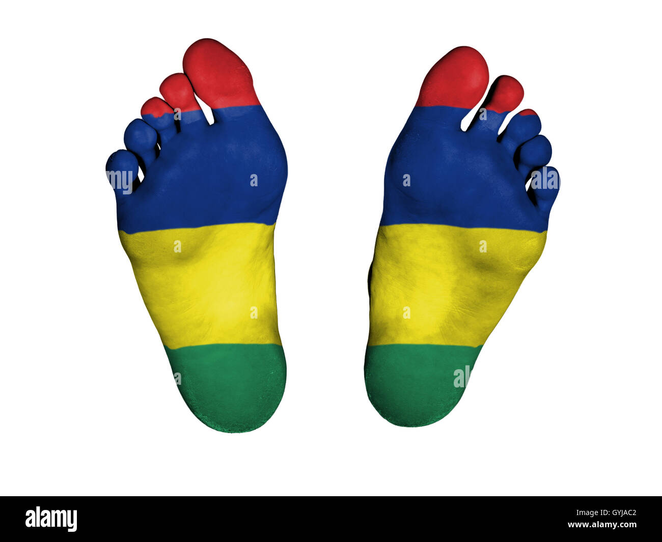 Feet with flag Stock Photo - Alamy