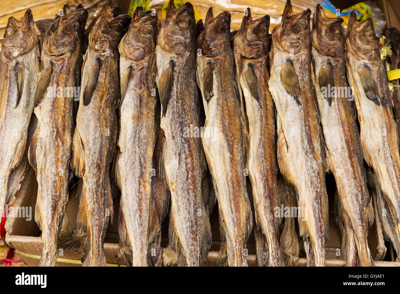 Dry salty fish Stock Photo - Alamy