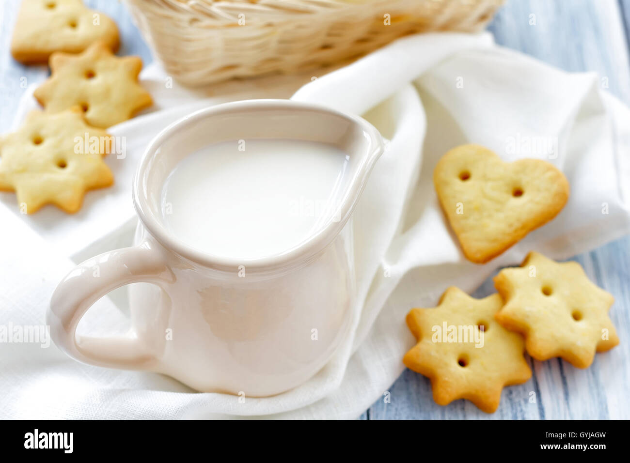 Milk and gingerbread Stock Photo - Alamy