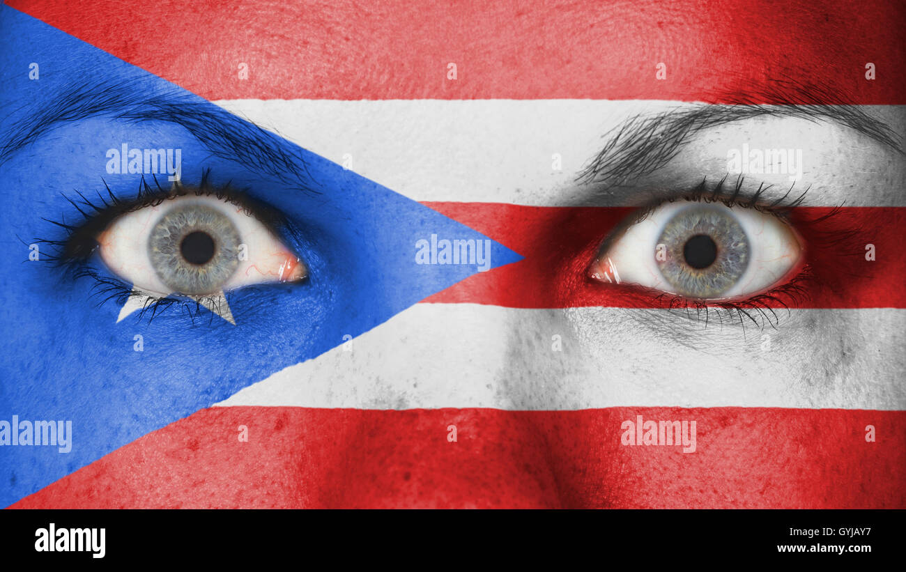 Close up of eyes with flag Stock Photo - Alamy