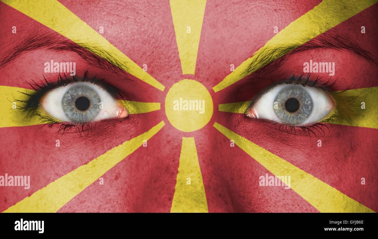 Close up of eyes with flag Stock Photo - Alamy