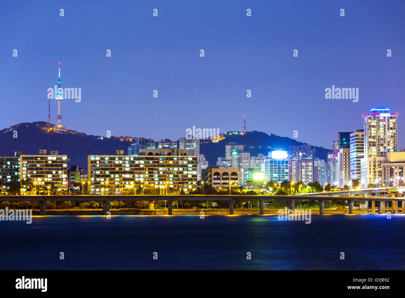 Seoul cityscape in South Korea Stock Photo - Alamy