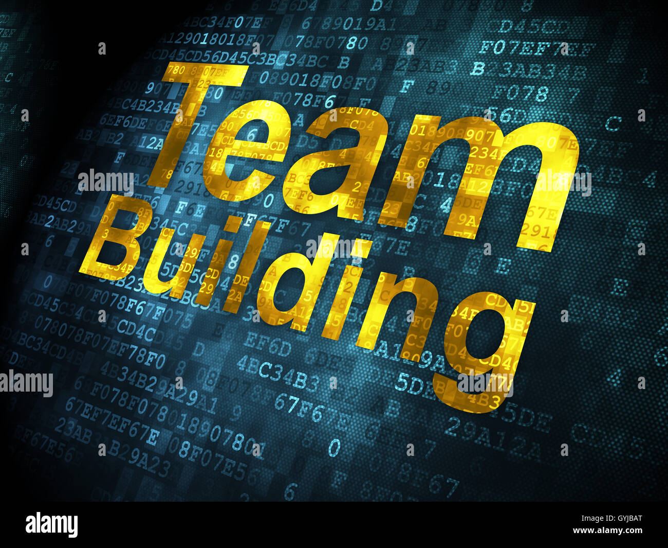 Finance concept: Team Building on digital background Stock Photo - Alamy
