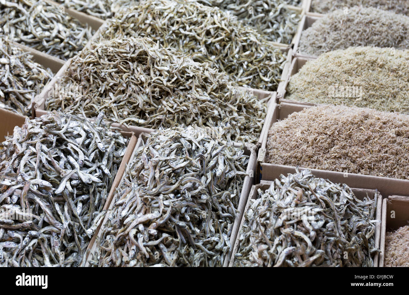 Dried anchovy fish Stock Photo - Alamy