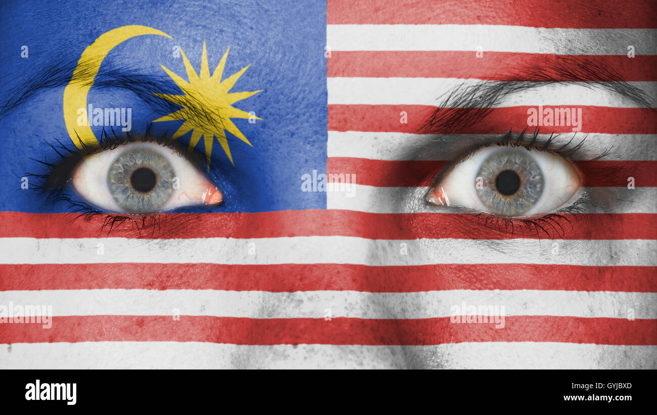 Close up of eyes with flag Stock Photo - Alamy