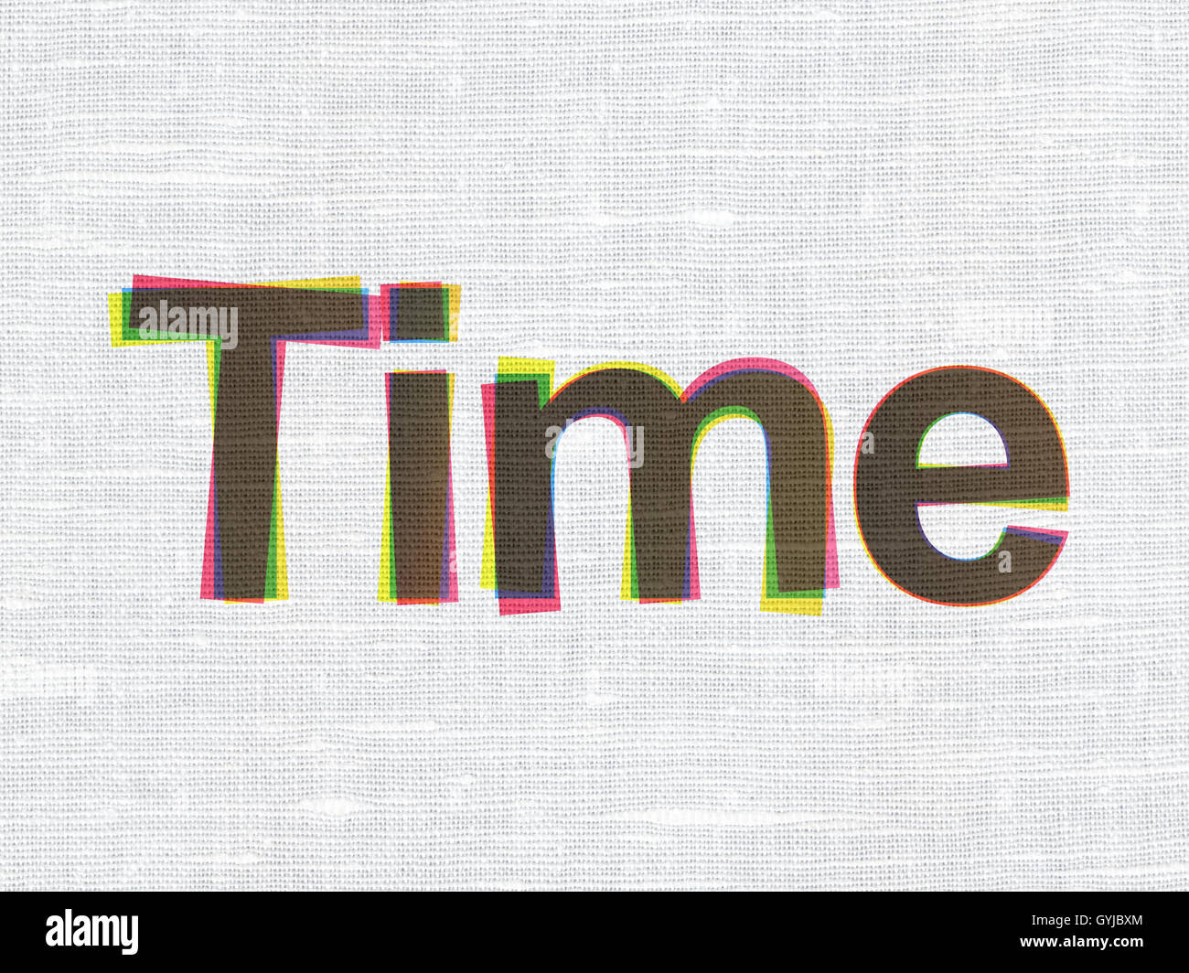 Timeline concept: Time on fabric texture background Stock Photo - Alamy