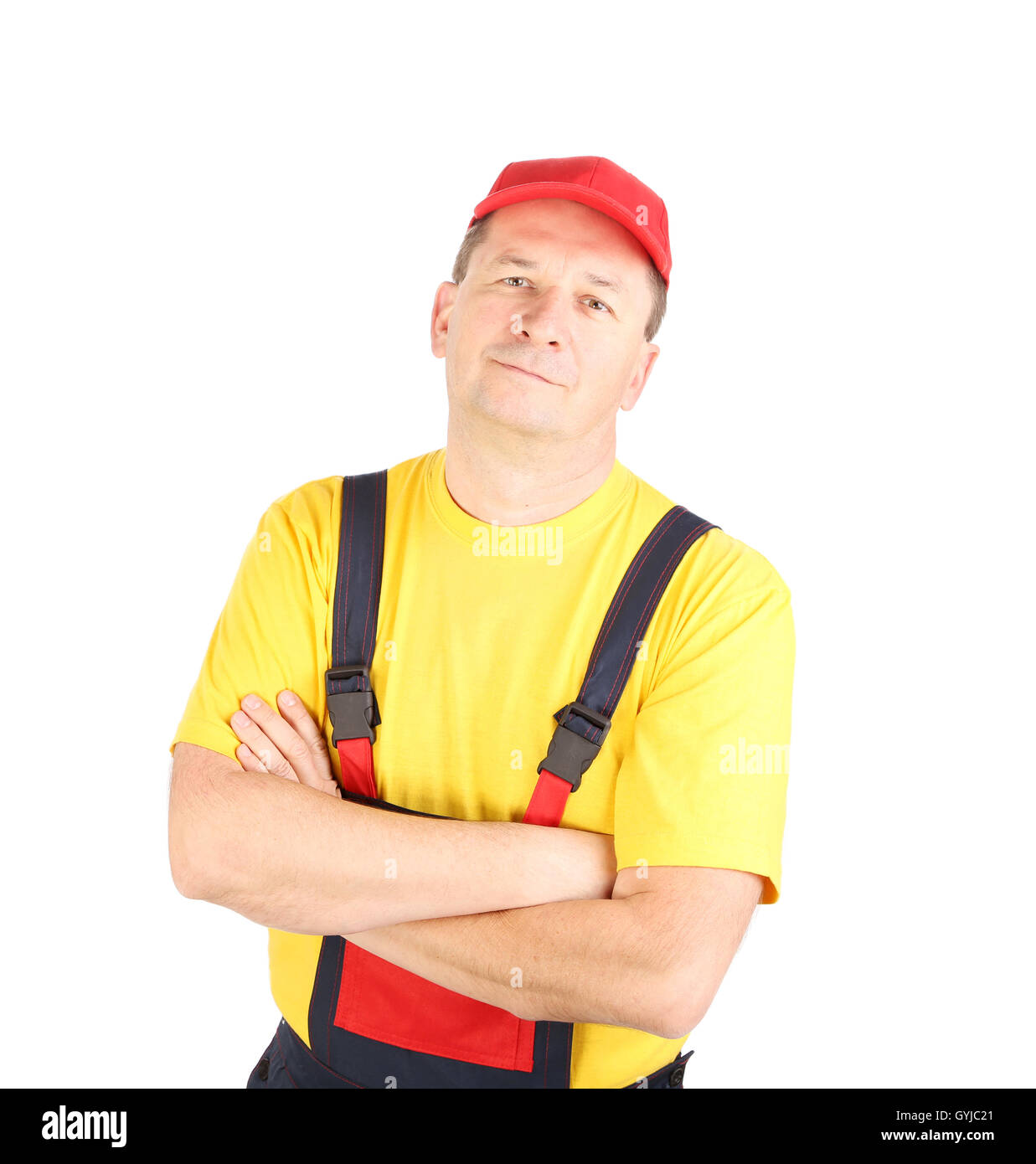 Working crossed arms over the chest Stock Photo - Alamy