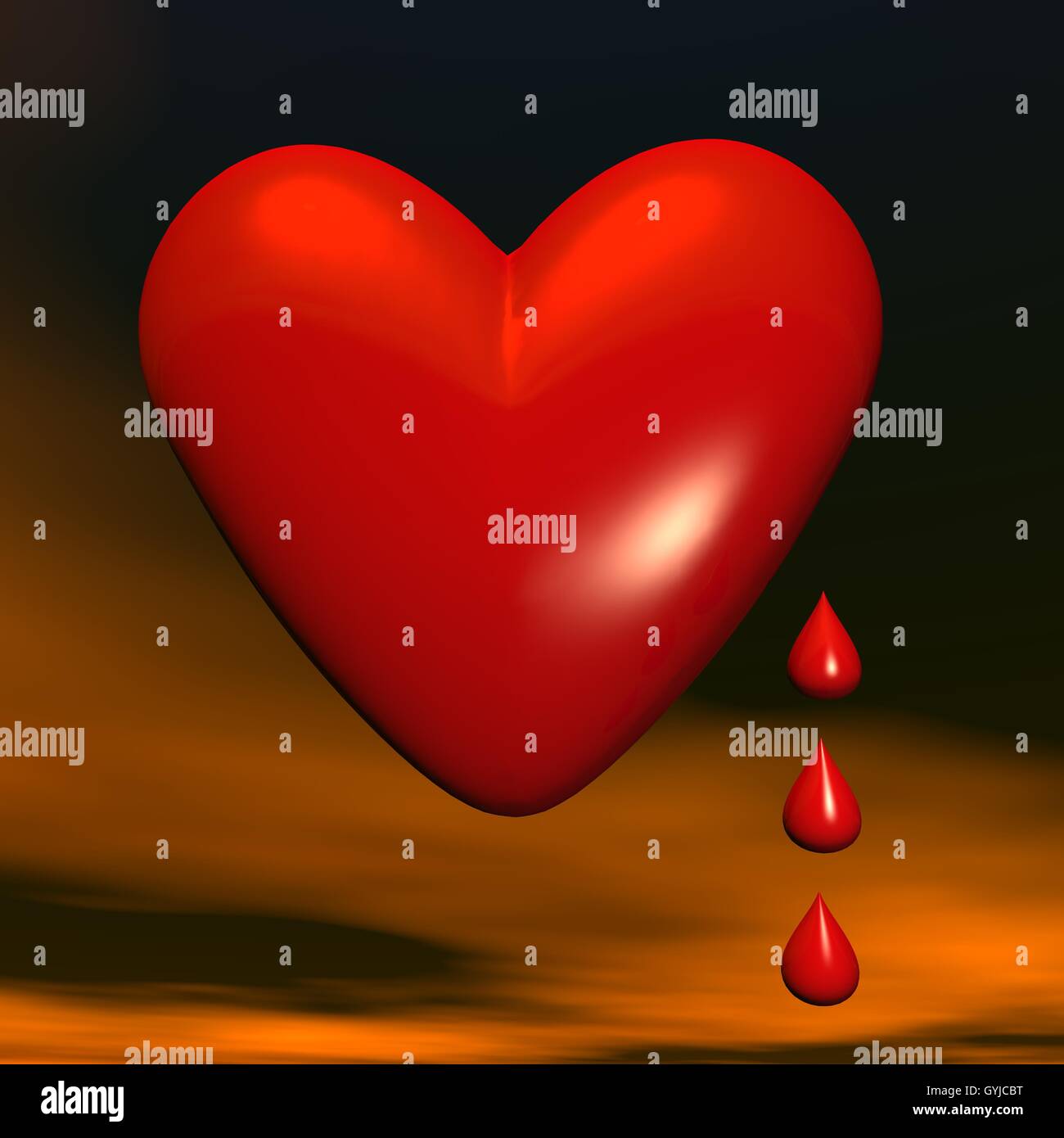 Sad heart hi-res stock photography and images - Alamy