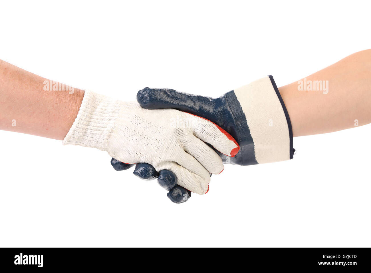 Hand shake of workers Stock Photo - Alamy