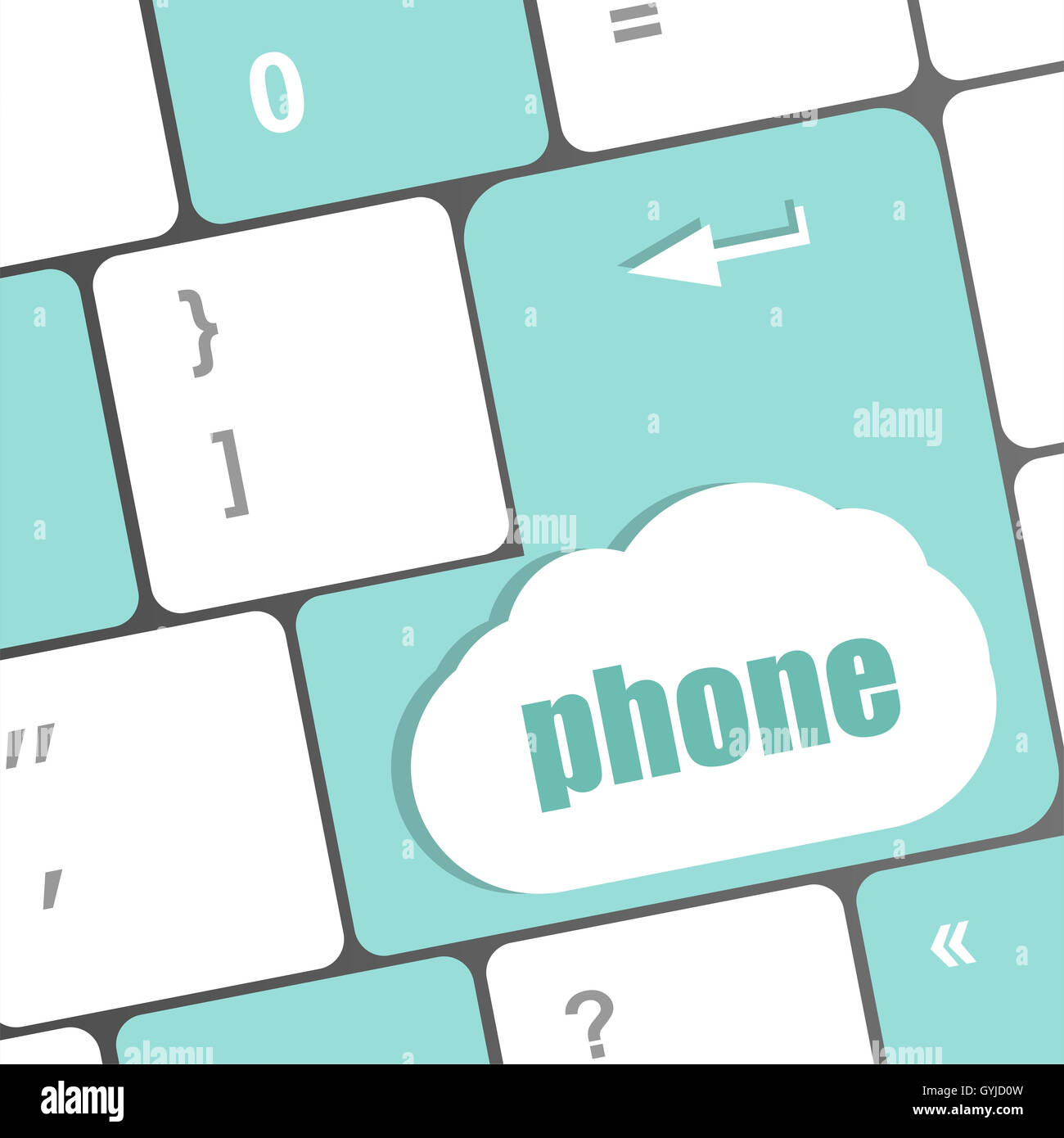 phone key in place of enter key - social concept Stock Photo - Alamy