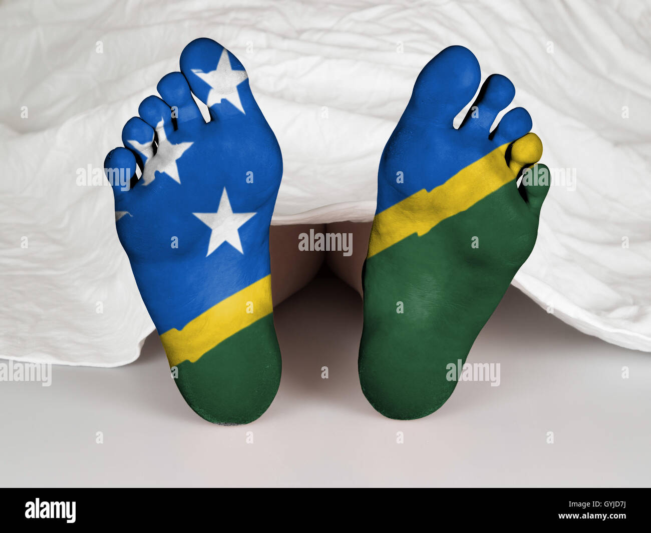 Feet with flag Stock Photo - Alamy