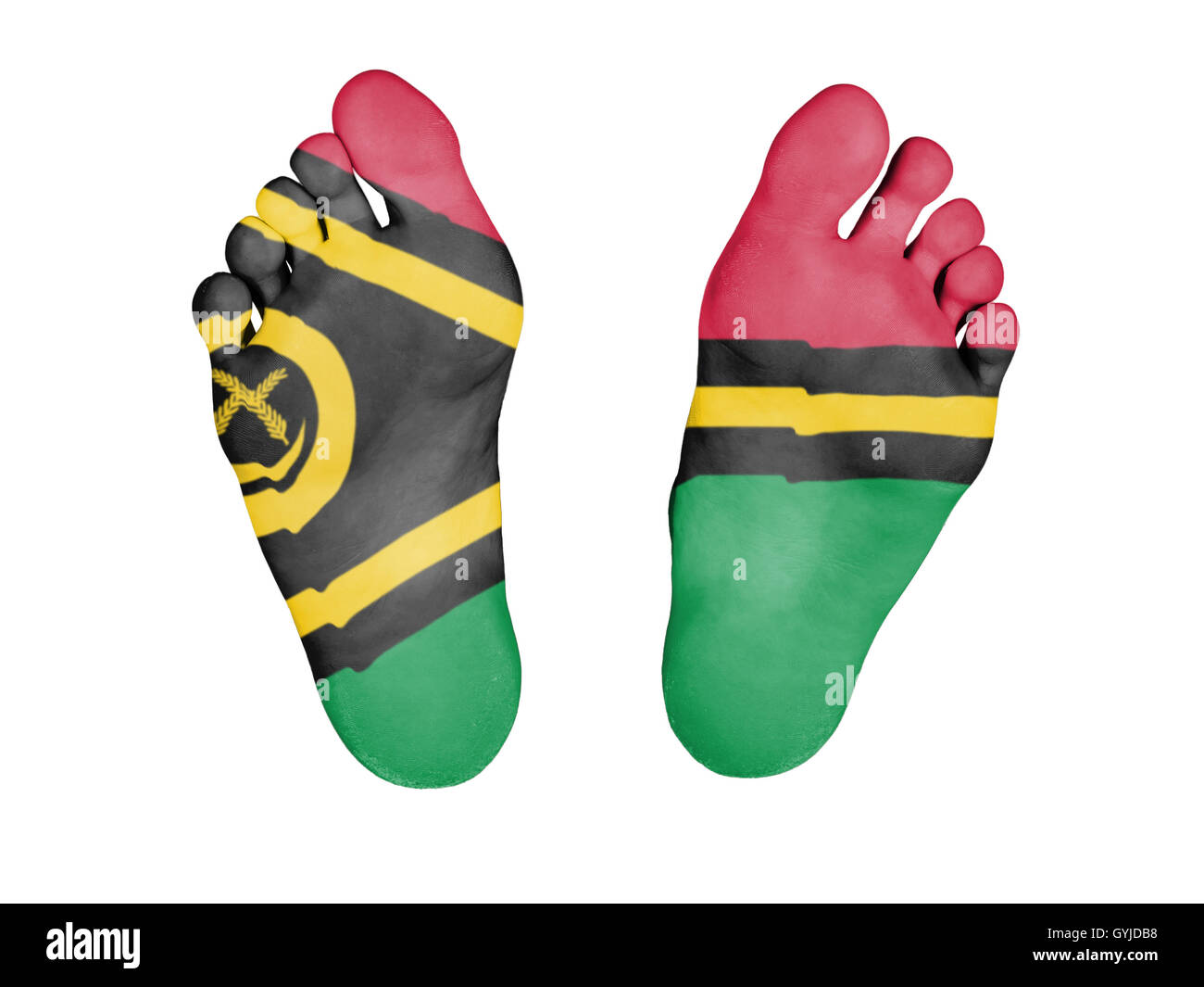 Feet with flag Stock Photo - Alamy