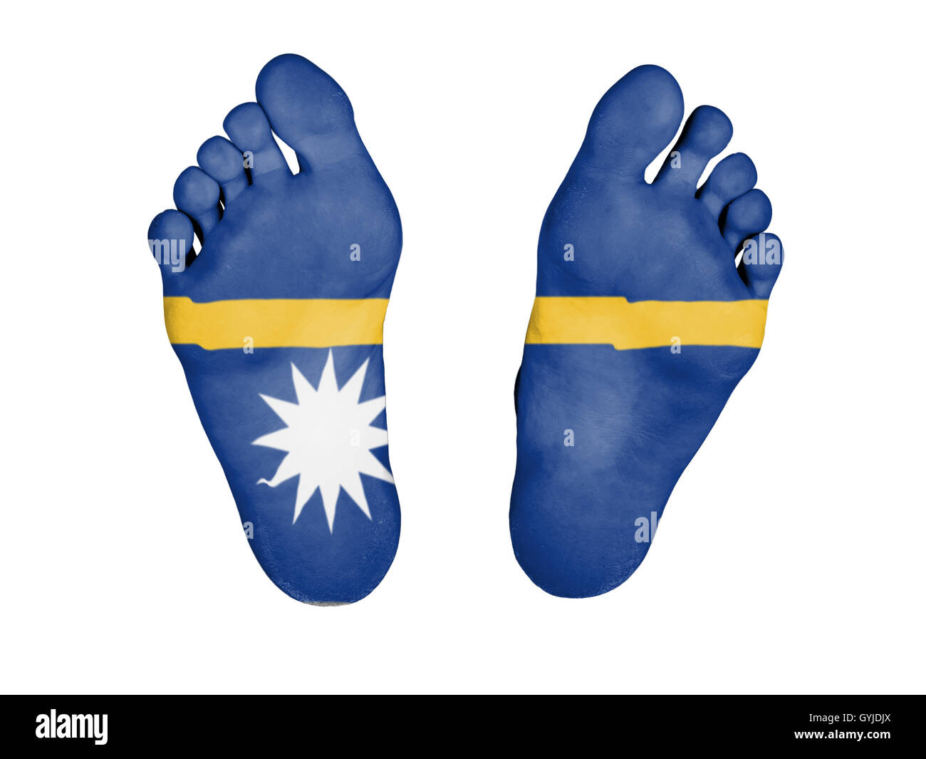 Feet with flag Stock Photo - Alamy