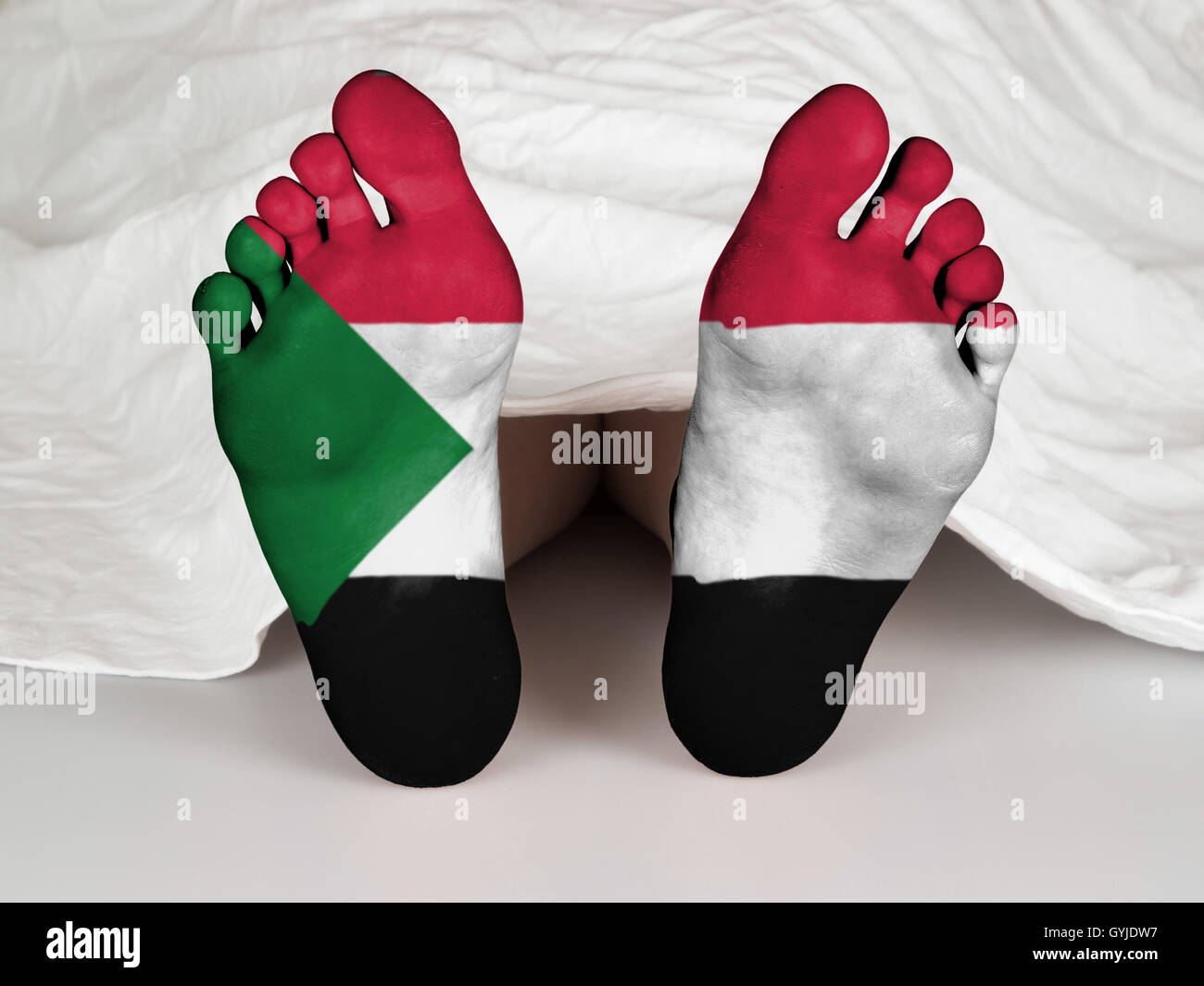Feet with flag Stock Photo - Alamy