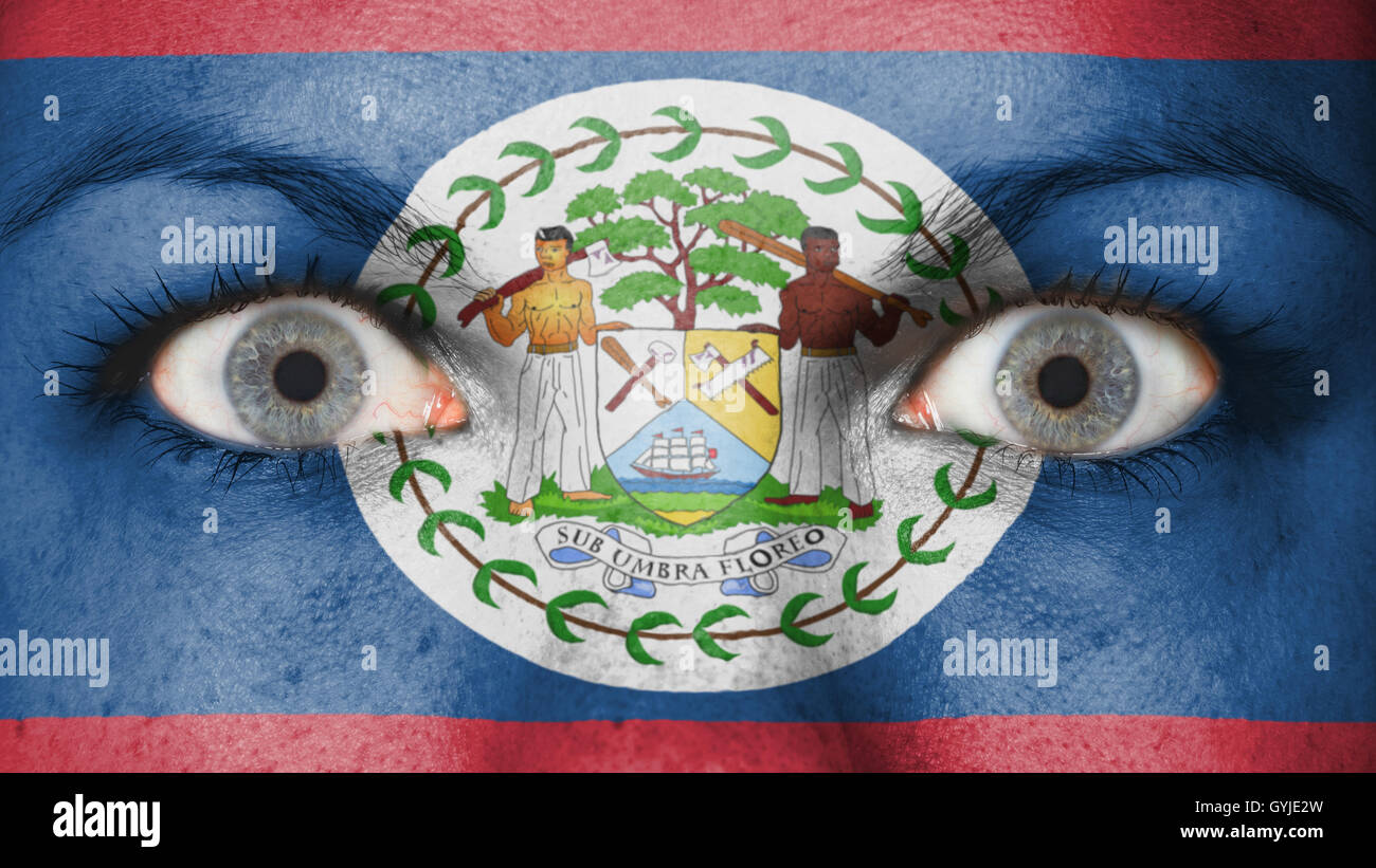 Close up of eyes with flag Stock Photo - Alamy