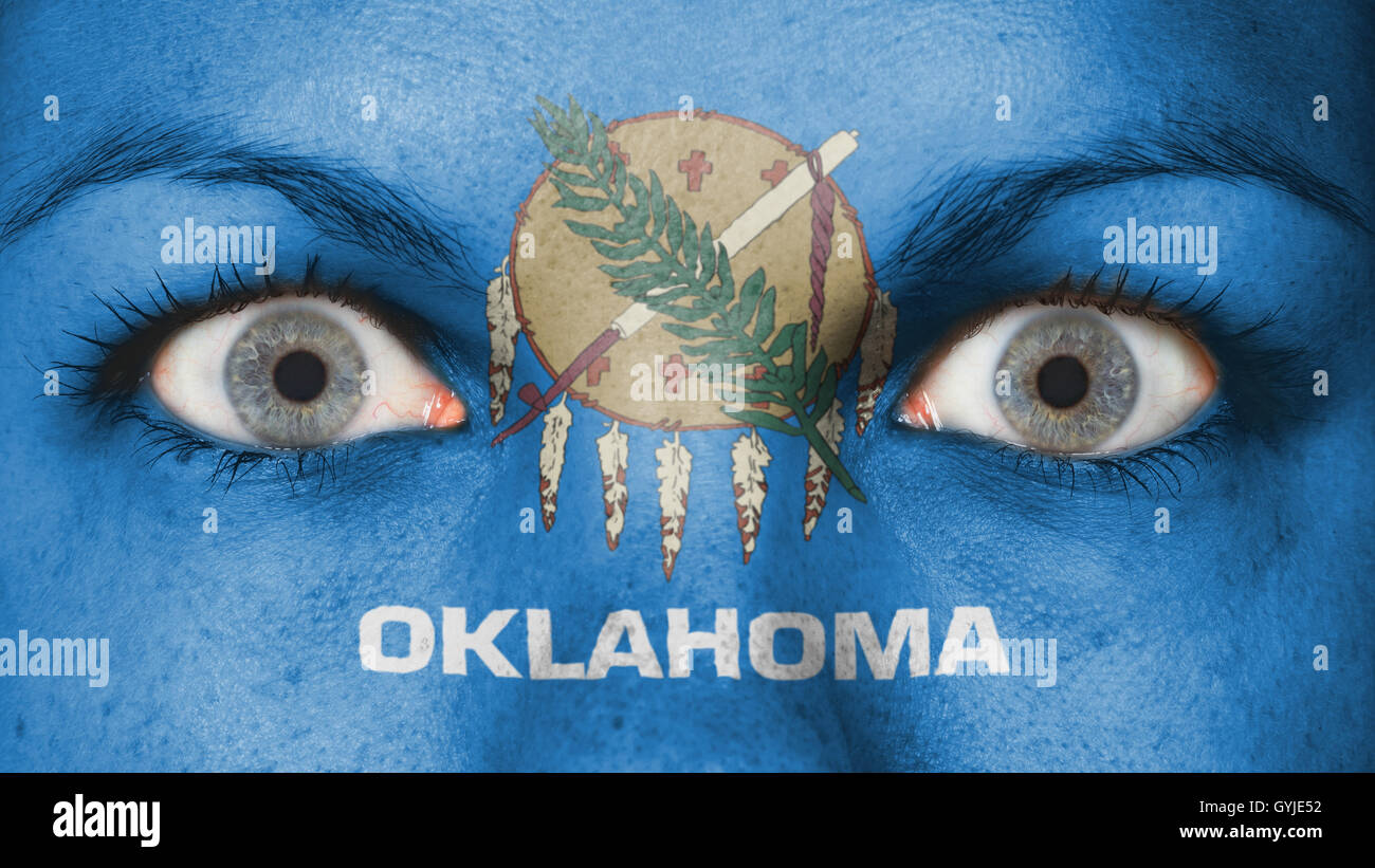 Close up of eyes with flag Stock Photo - Alamy