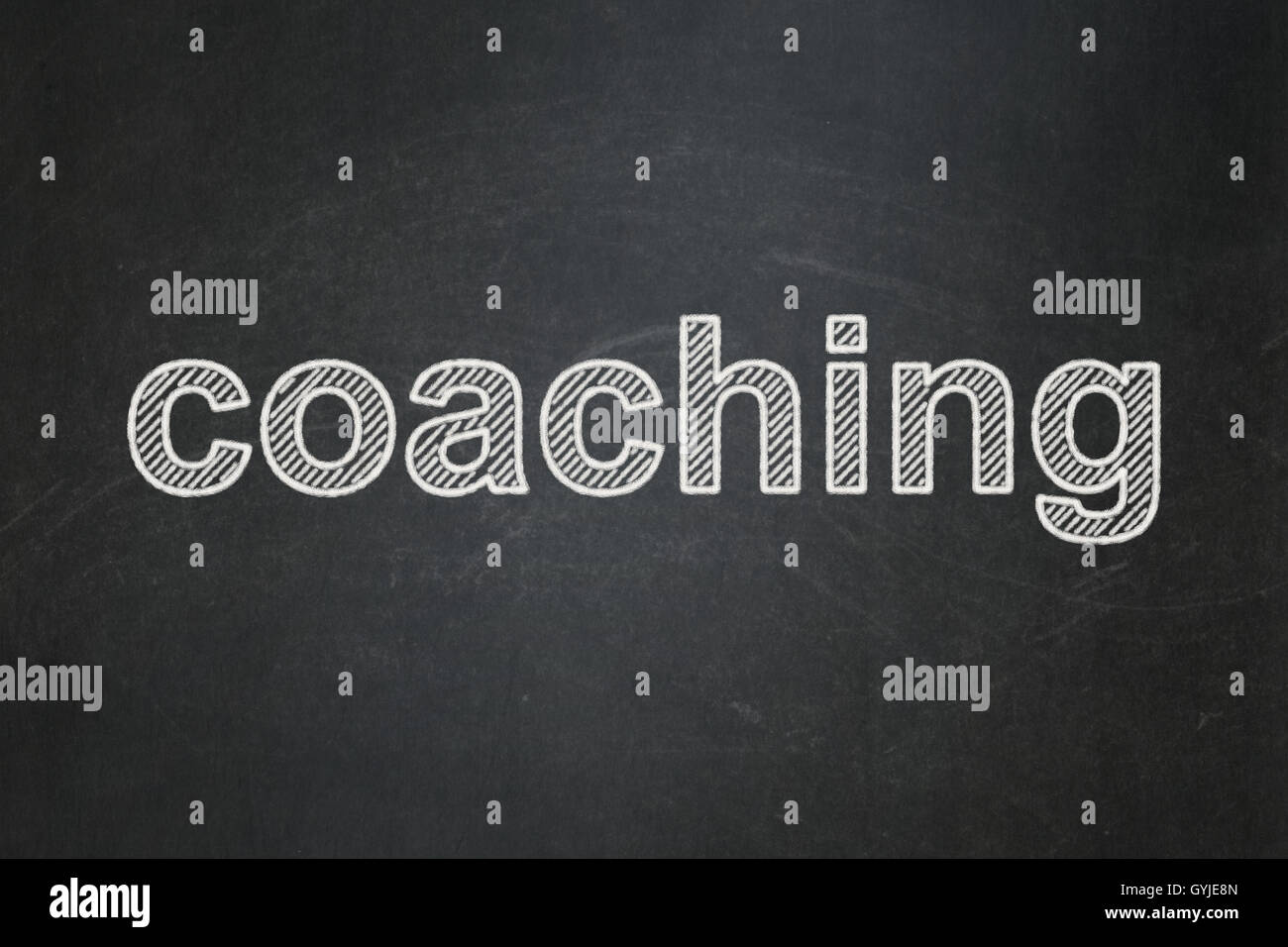 Education concept: Coaching on chalkboard background Stock Photo - Alamy