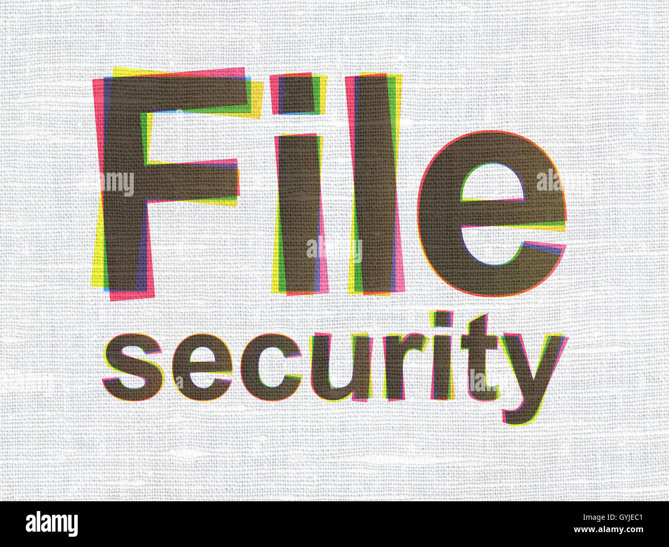 Safety concept: File Security on fabric texture background Stock Photo ...