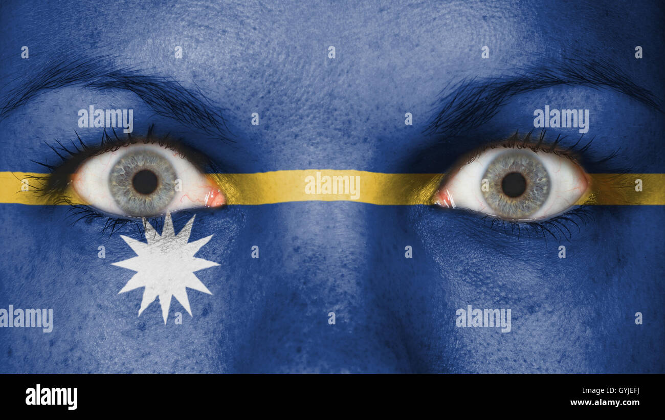 Close up of eyes with flag Stock Photo - Alamy