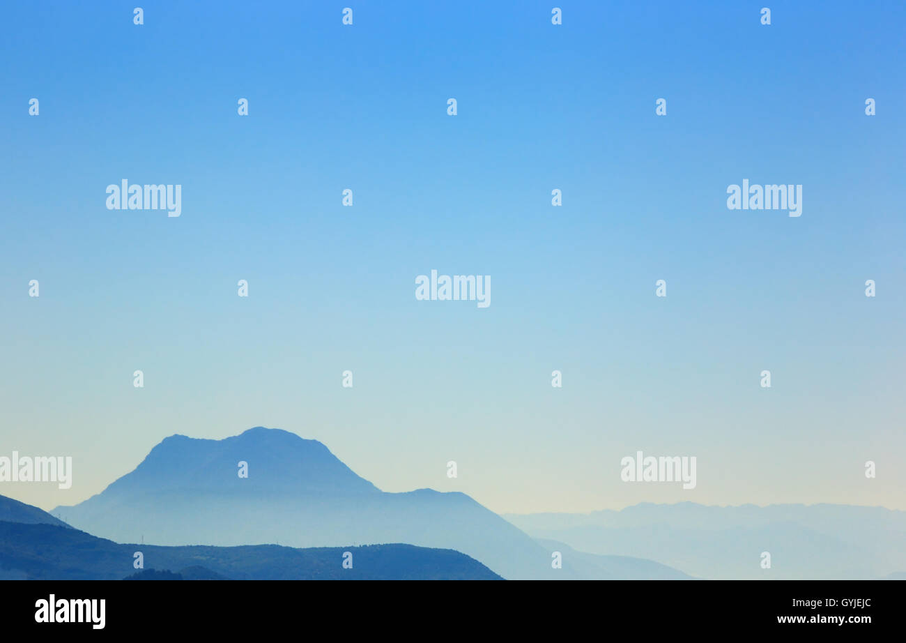 background of mountains and blue sky Stock Photo - Alamy