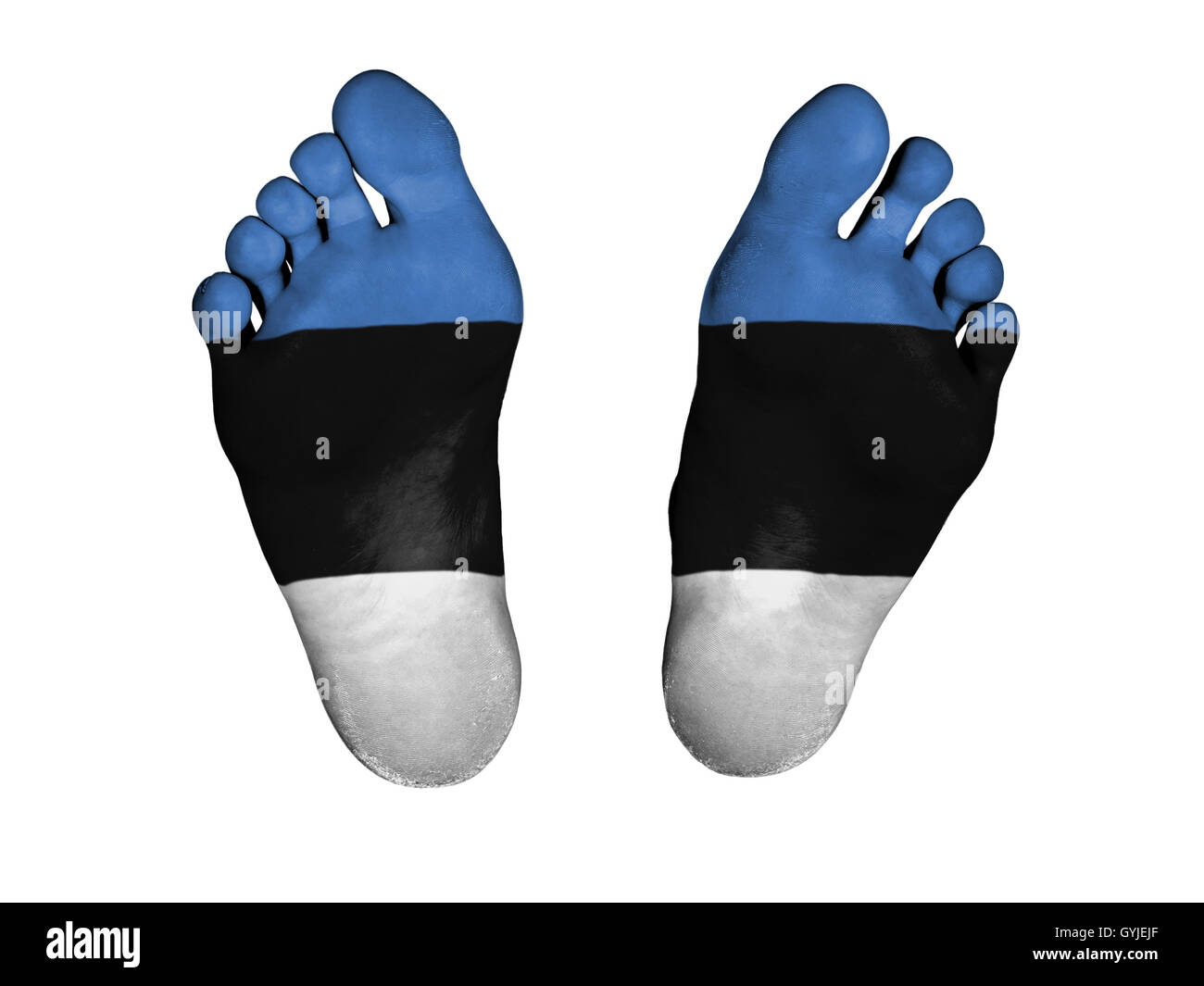 Feet with flag Stock Photo - Alamy