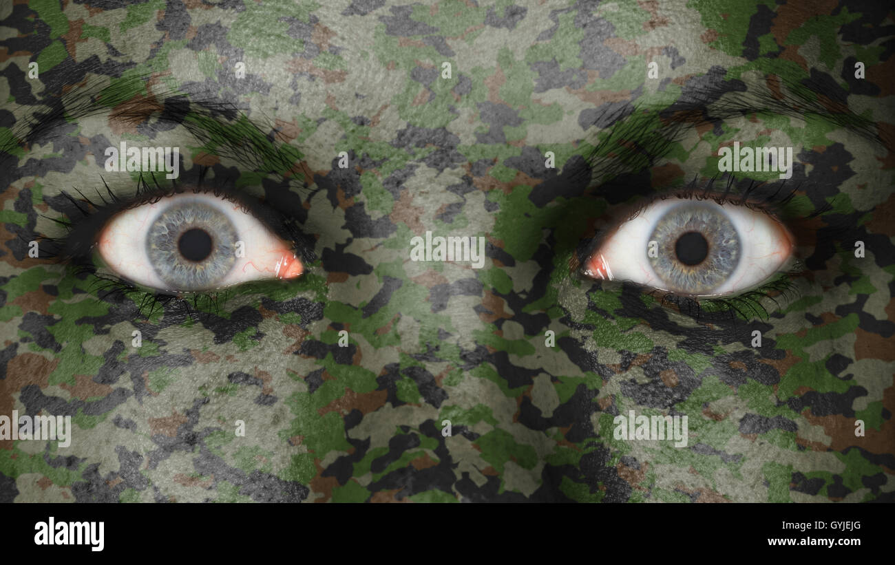 Close up of eyes with flag Stock Photo - Alamy