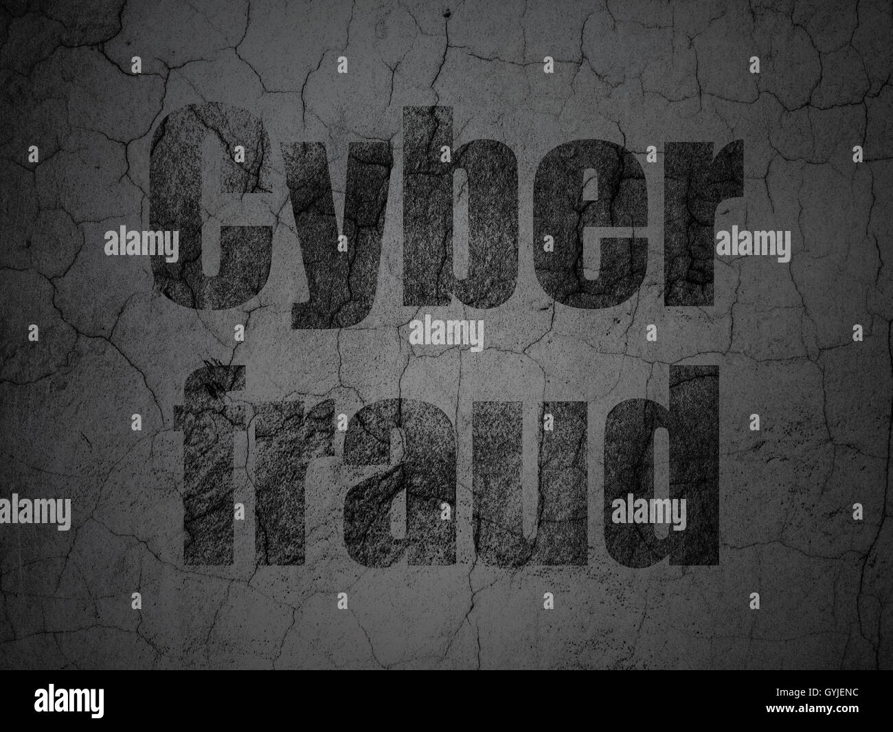Safety concept: Cyber Fraud on grunge wall background Stock Photo - Alamy