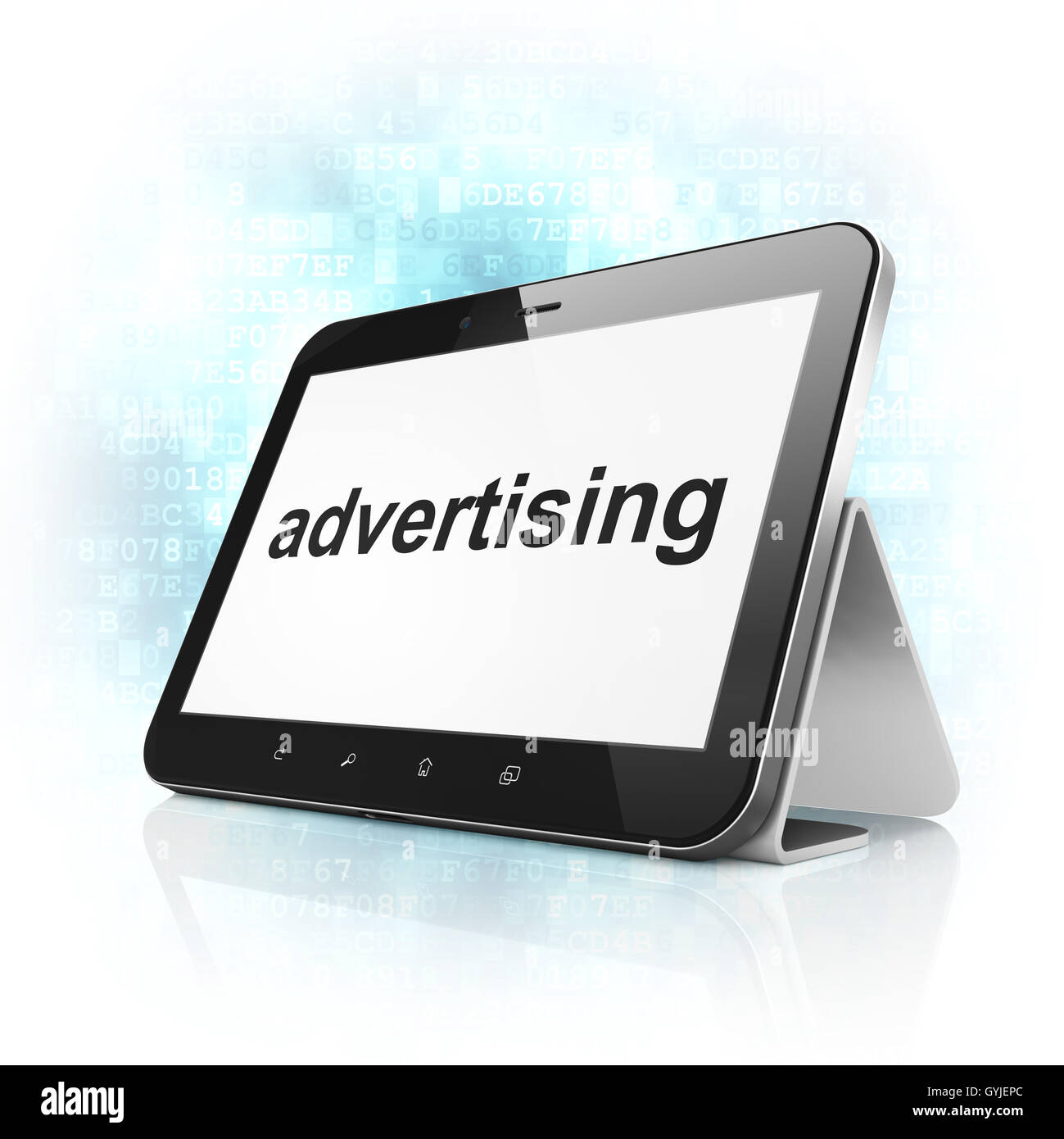 Marketing concept: Advertising on tablet pc computer Stock Photo - Alamy