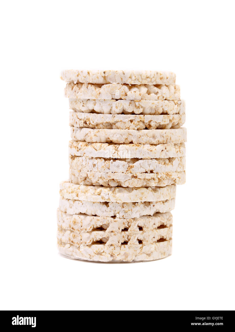 Stack of puffed rice snack Stock Photo - Alamy