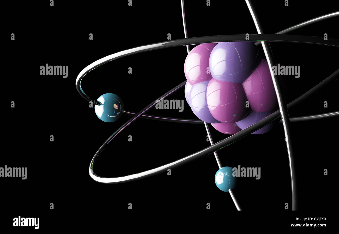 Atom nuclear white background hi-res stock photography and images - Alamy