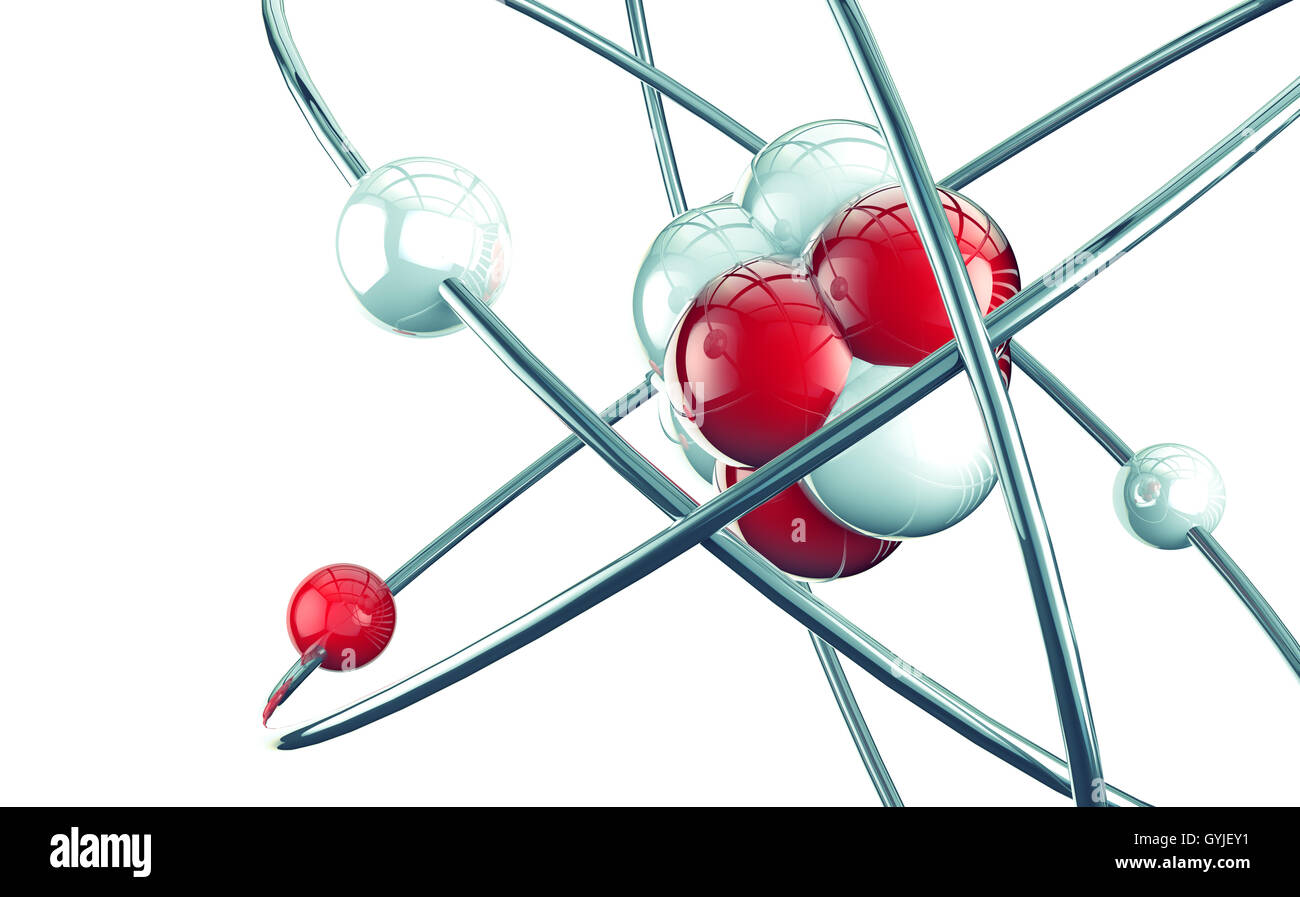 Atom nuclear white background hi-res stock photography and images - Alamy