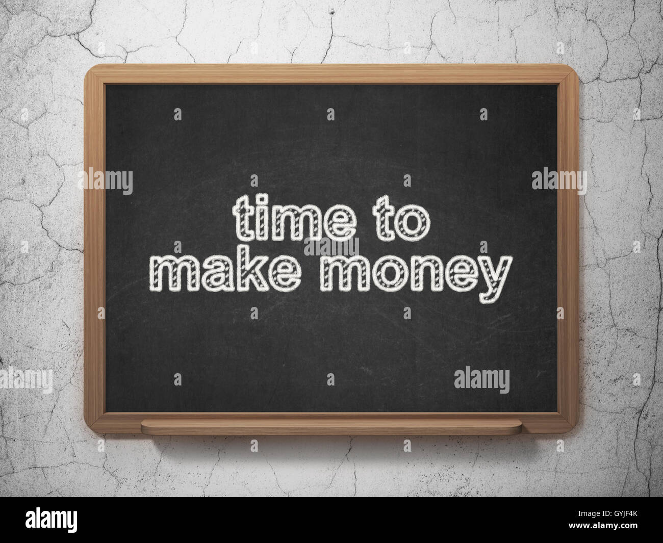 Timeline concept: Time to Make money on chalkboard background Stock ...