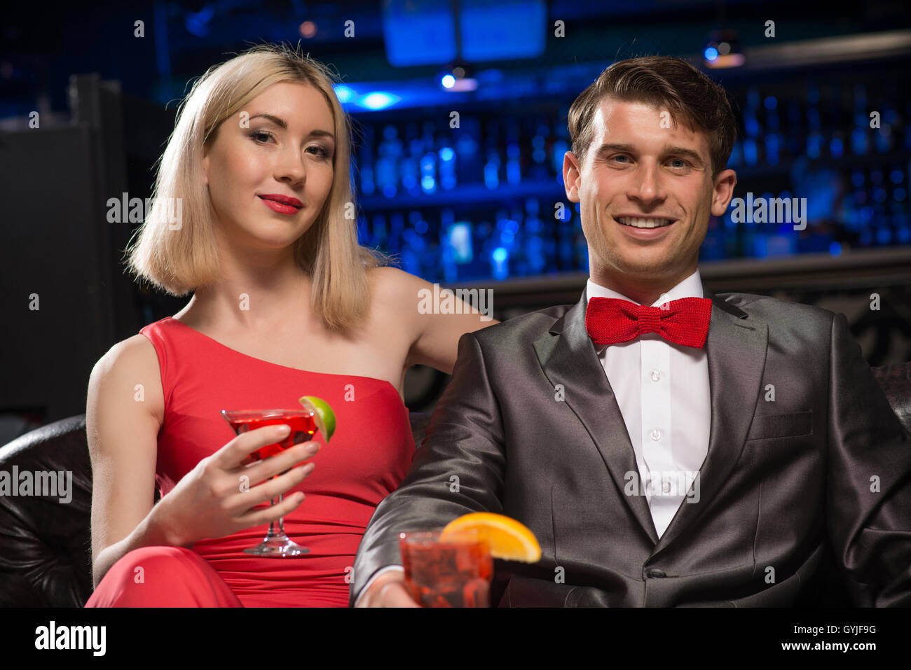 couple in a nightclub Stock Photo - Alamy