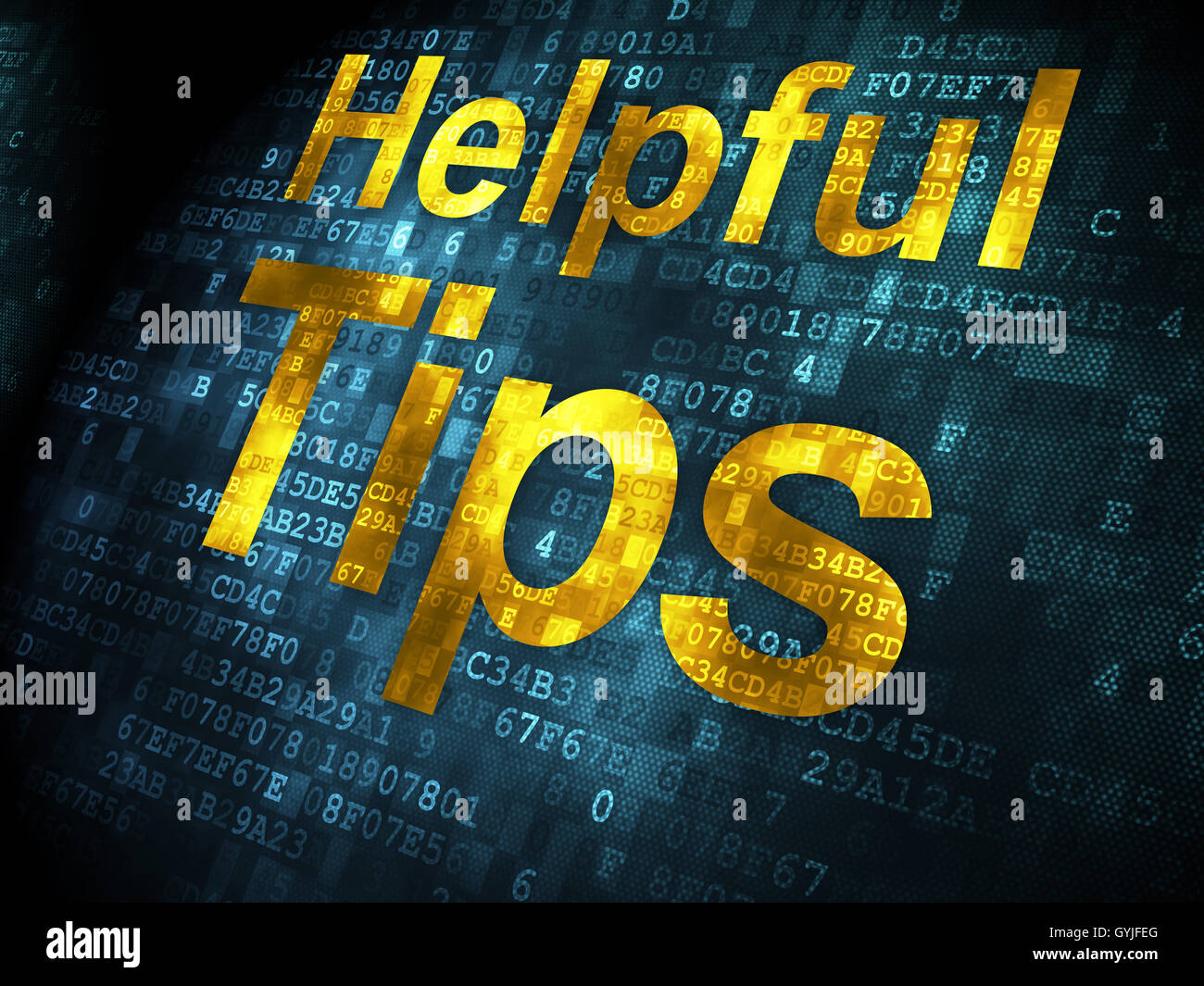Education concept: Helpful Tips on digital background Stock Photo - Alamy
