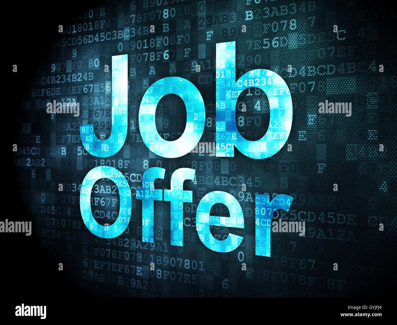 Finance concept: Job Offer on digital background Stock Photo - Alamy