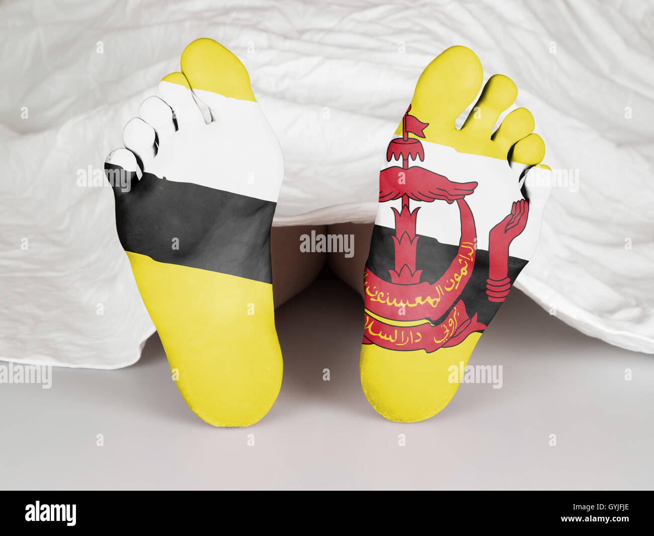 Feet with flag Stock Photo - Alamy