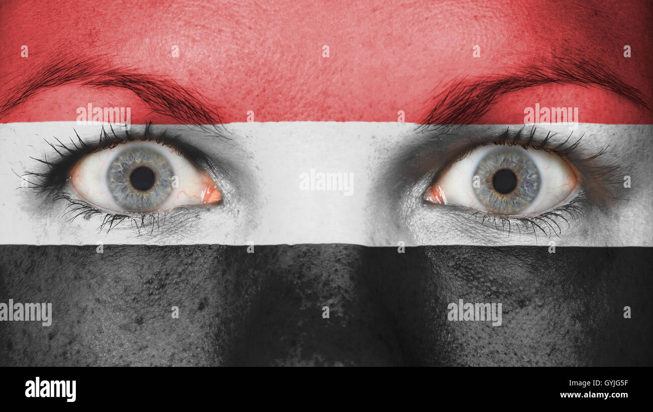Close up of eyes with flag Stock Photo - Alamy