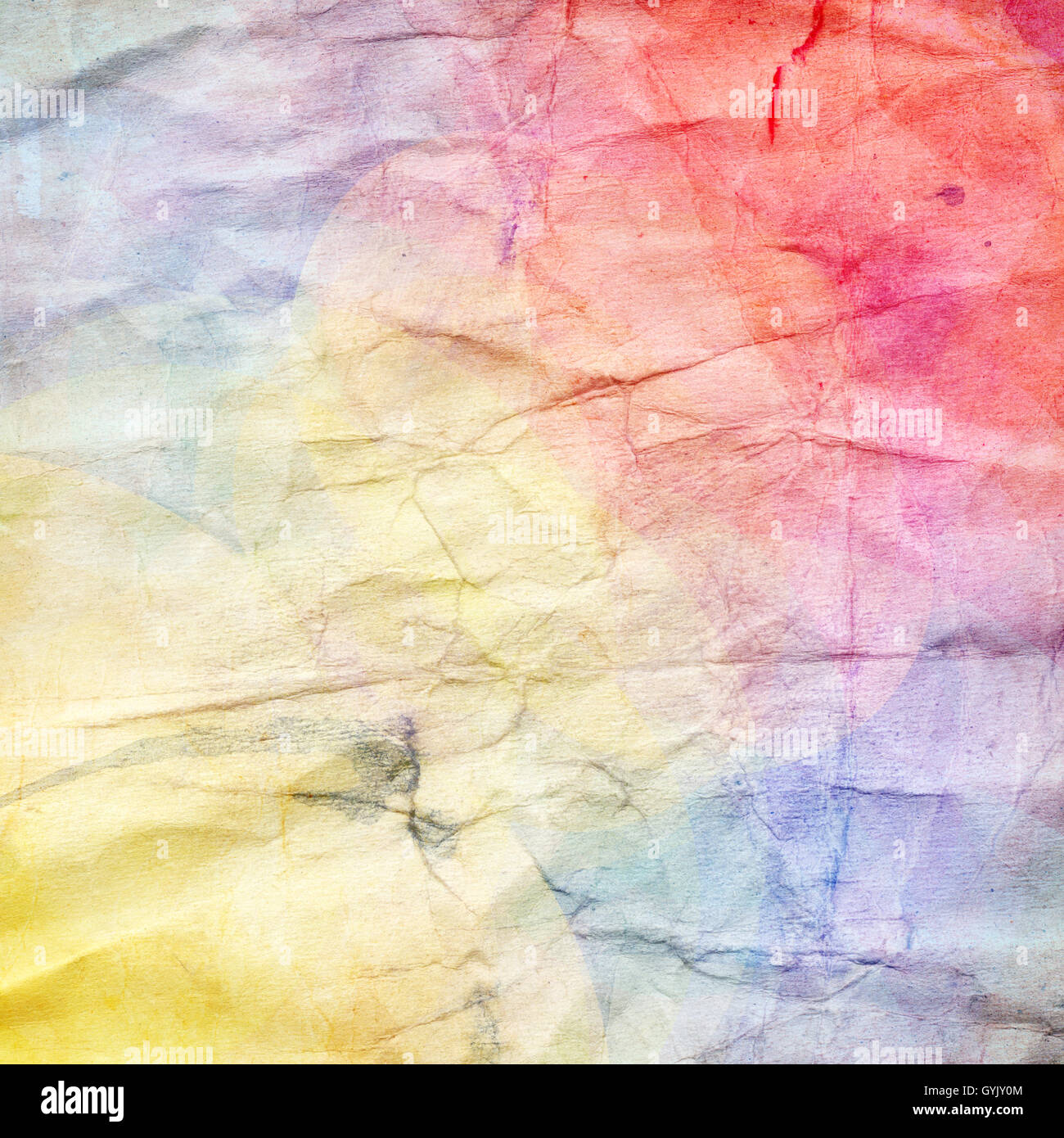 Watercolor colorful abstract background with crumpled paper Stock Photo ...