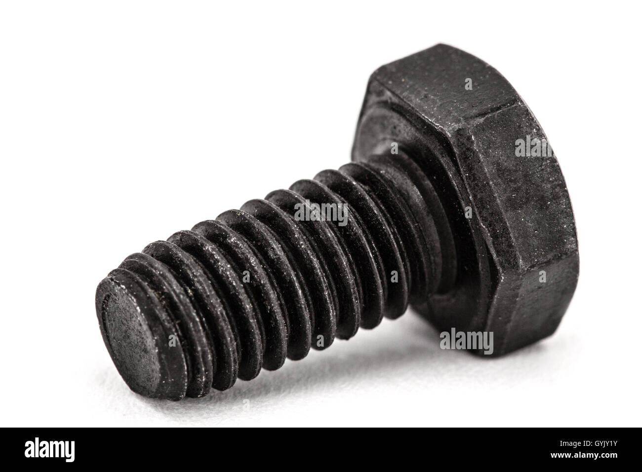 Hardened screw close-up, isolated on white background Stock Photo - Alamy