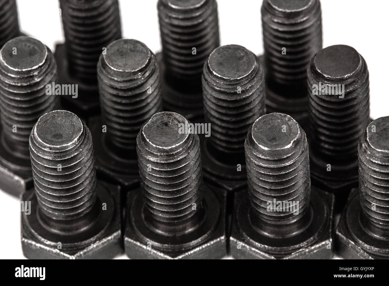 Hardened screws, isolated on white background Stock Photo - Alamy
