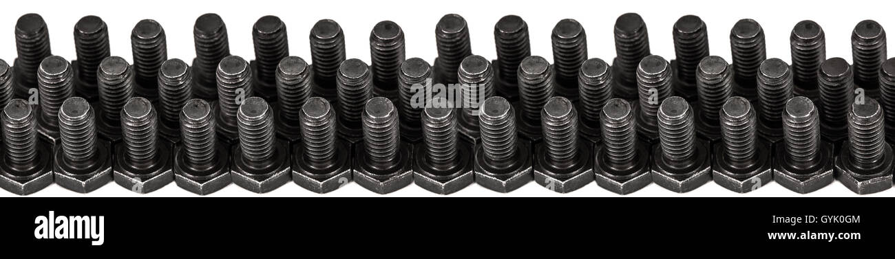 Hardened screws, isolated on white background Stock Photo - Alamy