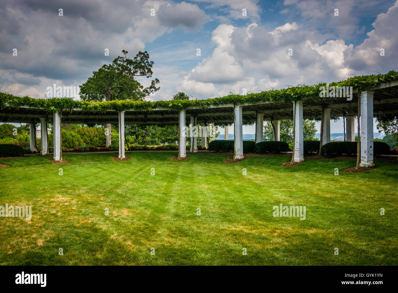 Garden trellis at Arlington National Cemetery, in Arlington, Virginia ...